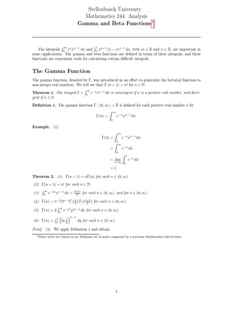 Gamma And Beta Functions Notes Pdf Function Mathematics Functions And Mappings