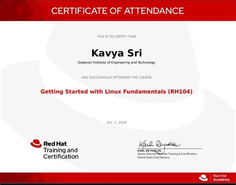 Linux Redhat Opensource Continuouslearning Kavya Sri