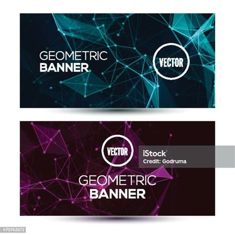 어두운 가로 추상적인 기하학적 낮은 폴 리 다각형 배너 서식 파일 디자인 0명에 대한 스톡 벡터 아트 및 기타 이미지 0명 2015년 2차 도형 Istock