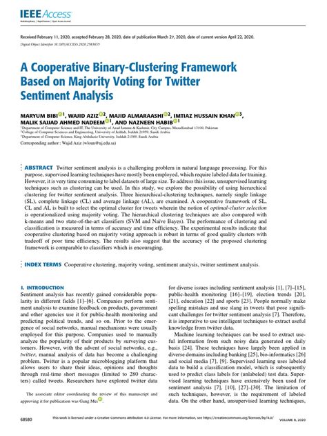 a cooperative binary clustering framework based on majority voting for