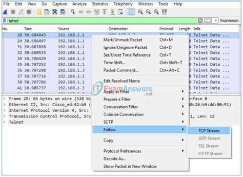 11 2 4 7 Lab Examining Telnet And Ssh In Wireshark Answers