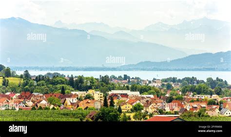 Landscape With Bodensee Or Constance Lake Bavaria Germany Panorama