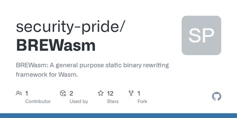 Github Security Pridebrewasm Brewasm A General Purpose Static