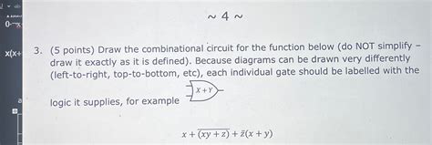 Solved Points Draw The Combinational Circuit For Chegg