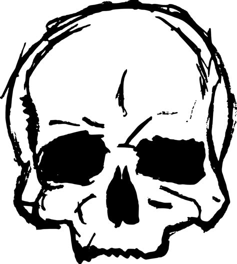 White Skull Drawing Art Illustration Png Photo