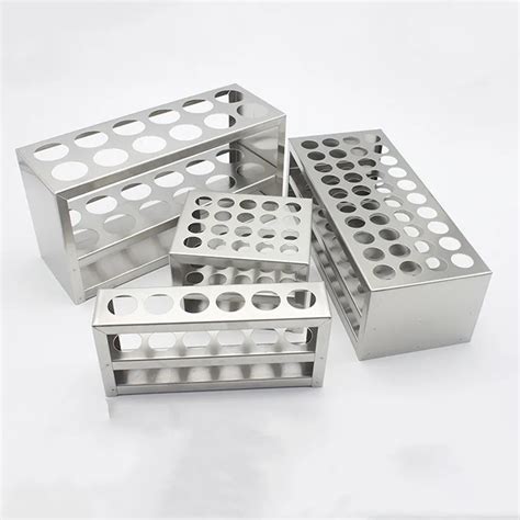 물리학 실험실 스테인레스 스틸 테스트 튜브 홀더 비색 랙 원심분리기 스탠드 학교 실험용 1 개 티몬