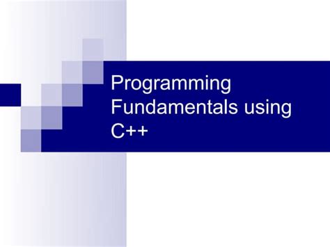 programming fundamentals