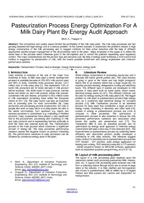 processing pdf 180856 pasteurization process energy optimization for