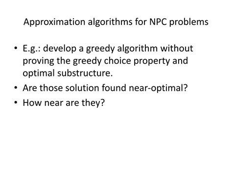 Ppt Design And Analysis Of Algorithms Approximation Algorithms For Np