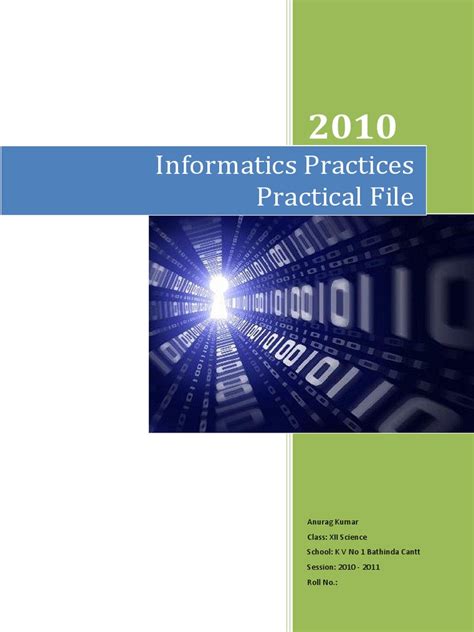 Informatics Practices Practical File Pdf Sql Data Management