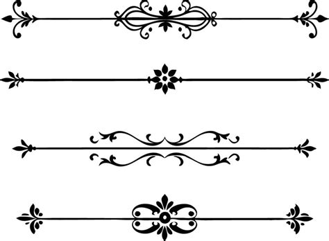 Floral Decorative Lines Vector Art Icons And Graphics For Free Download