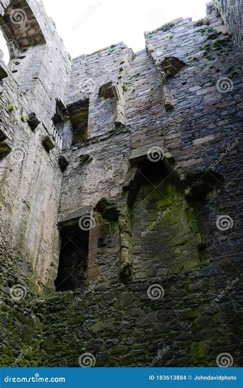 An Interior Wall Of Harlech Castle Editorial Stock Image Image Of Rampart Great 183613884