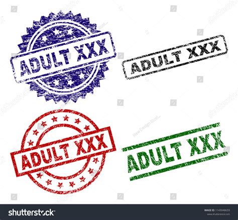 Adult Xxx Seal Prints Damaged Texture Stock Vector Royalty Free