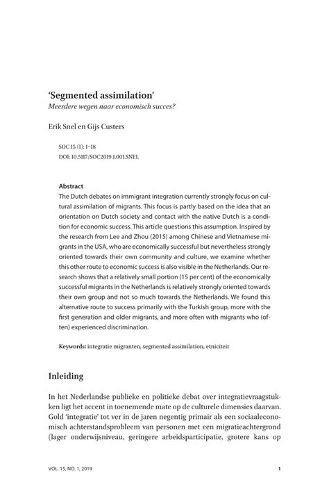 Pdf ‘segmented Assimilation