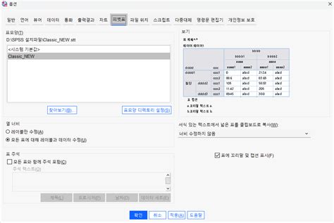 spss에서 excel로 내보내기 한 피벗표의 스타일 서식이 깨지는 문제 spss statistics