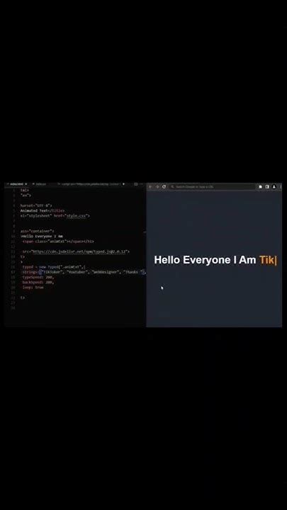 Animated And Auto Type Text Design Using Html Css And Javascript Ui