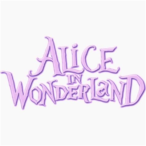 Purple Alice In Wonderland Text