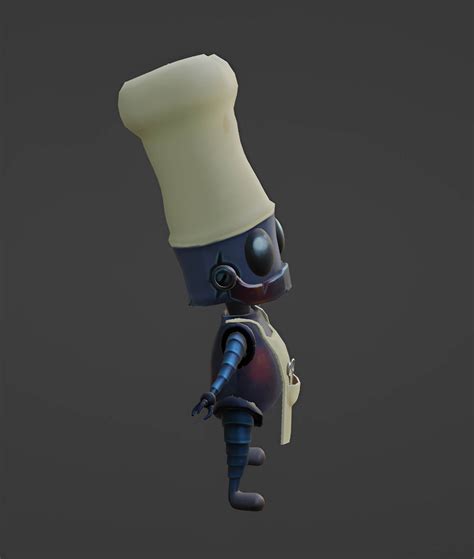 Robot Chef Character 3d Model By 3dpusher