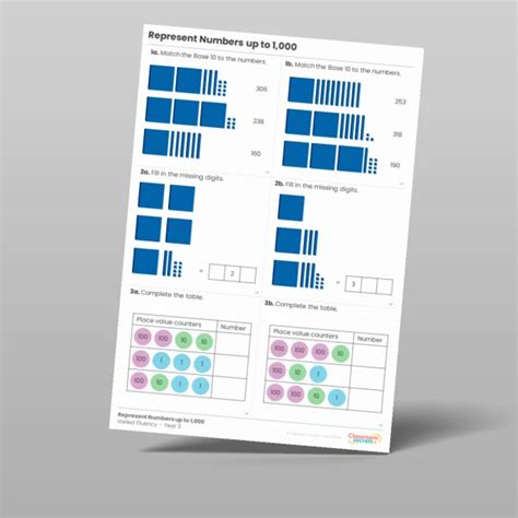 Year 3 Represent Numbers Up To 1 000 Fluency Matrix Resource Classroom Secrets