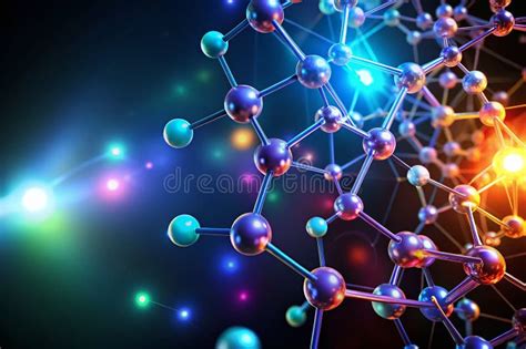 Stunning Abstract Molecular Structure Background A Glowing Visualization Perfect For Scientific