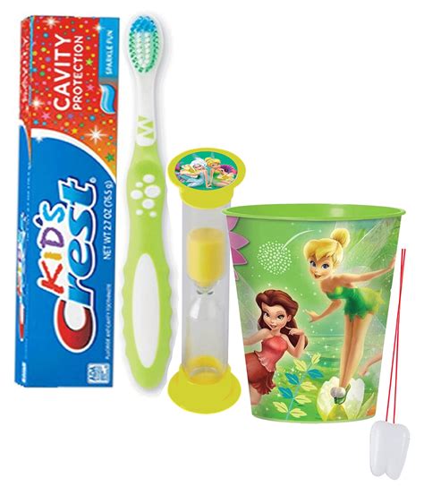 Buy Disney Fairies Inspired 4pc Bright Smile Oral Hygiene Set Toothbrush Toothpaste