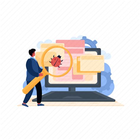 cyber system password adware spyware phishing attack illustration