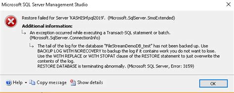 Sql Server Filestream Database Recovery Scenarios