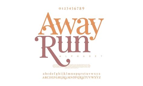 Premium Vector Runaway Premium Luxury Elegant Alphabet Letters And