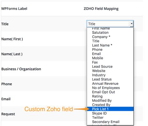 Wpform To Zoho Crm Wordpress Plugin Documentation