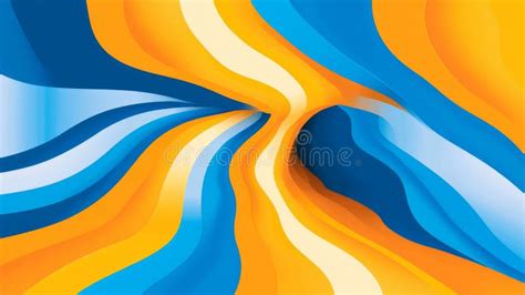 Colorful Abstract Waves In Blue And Yellow Tones Create A Dynamic Visual Flow On A Smooth