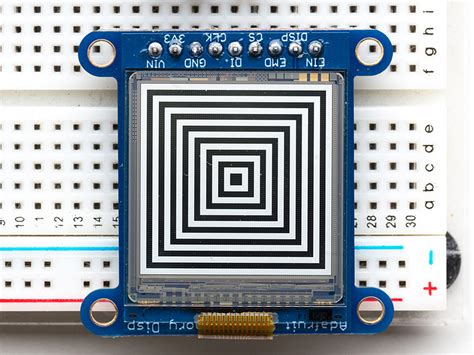 Sharp Memory Display Breakout 13 96x96 Silver Monochrome Id 1393