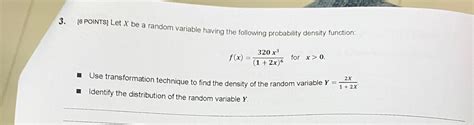 Solved 6 ﻿points ﻿let X ﻿be A Random Variable Having The