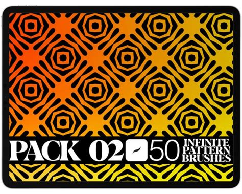 Geometric Procreate Pattern Brushes Pack Seamless Etsy