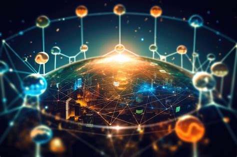 Мир бесконтактных технологий генеративный ии Премиум Фото