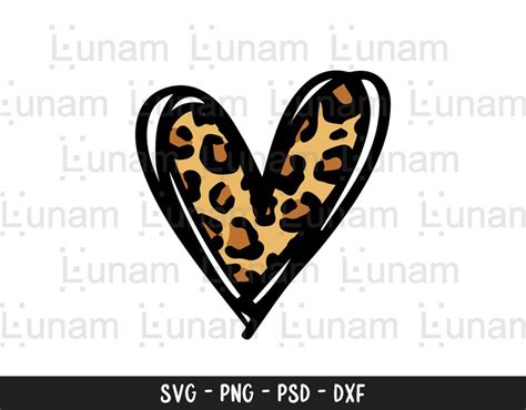 Leopard Heart Svg Leopard Print Svg Leopard Heart Cut File Etsy