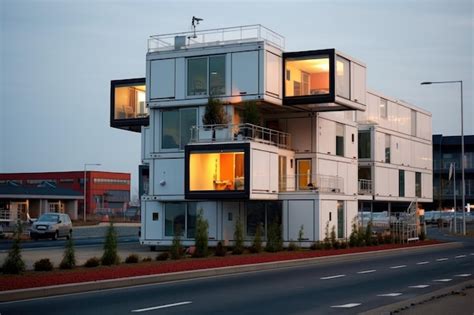 Premium Photo Industrialized Construction Of Modular Homes Ai