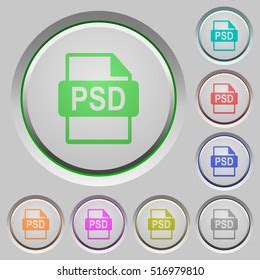 Psd File Format Color Icons On Stock Vector Royalty Free 516979810 Shutterstock