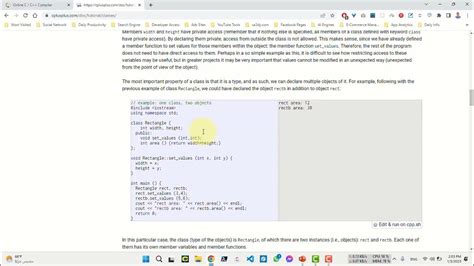 Cpp Programming Online Course 4 1 Classes I Youtube