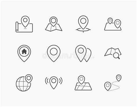 Map Pointer Location Icon Pink Pin On White Stock Vector