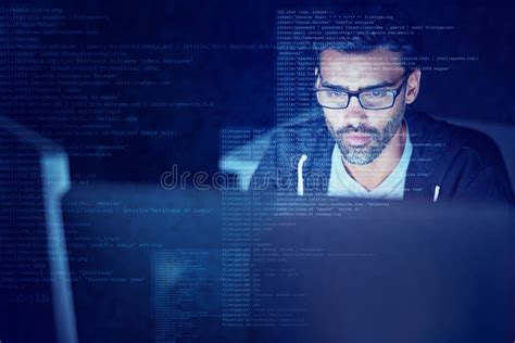 Hacker, Code and Overlay with Man and Computer for Scam, Cyber Security and Password Theft ...