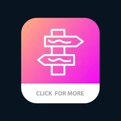 Index Navigation Road Mobile App Button Android And Ios Line Version