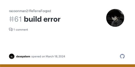 Build Error · Issue 61 · Racoonman2reterraforged · Github