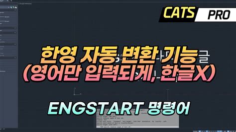 [cats] 명령어 입력 시 한영 자동 변환 영어만 입력되게 하기 한글x cad lisp arx addin c