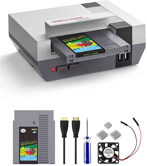 buy retro nespi 4 case raspberry pi 4 case with ssd case hdmi cable