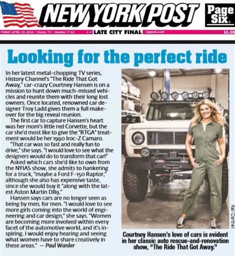 Courtney Hansen Thank You Newyorkpost For This Feature Facebook