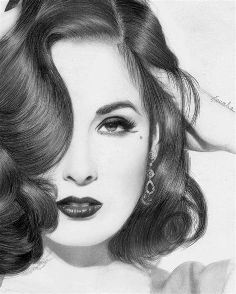 Dita 2 Dita Von Teese Dita Celebrity Portraits Drawing