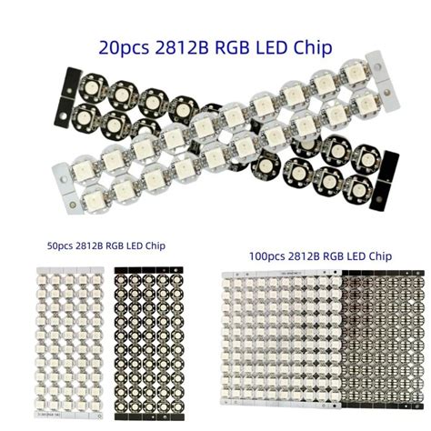 20 50 100pcs dc5v ws2812b led bead individually addressable ws2811ic