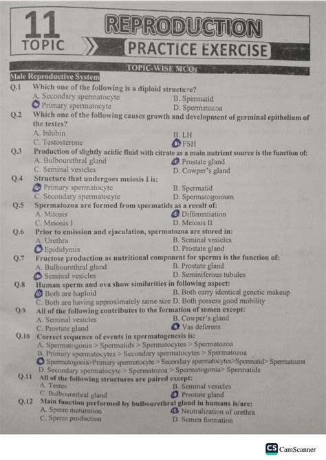 SOLUTION Reproduction All Imp And Conceptual Mcqs Studypool