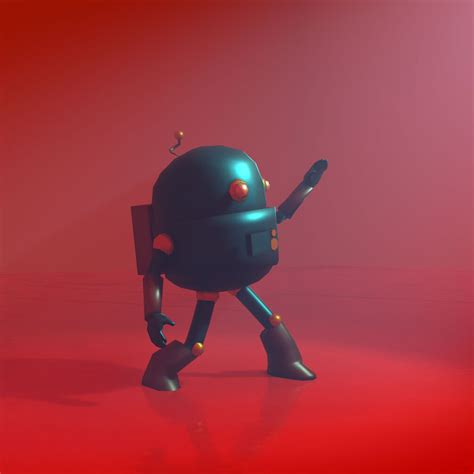 Low Poly Robot Model Tobio 37