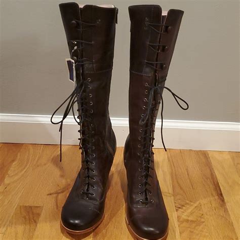 Nwt Size 9 Brown Leather Women Timberland Granny Lace Boots